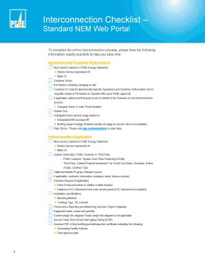 Fillable Online Interconnection Checklist Fax Email Print PdfFiller