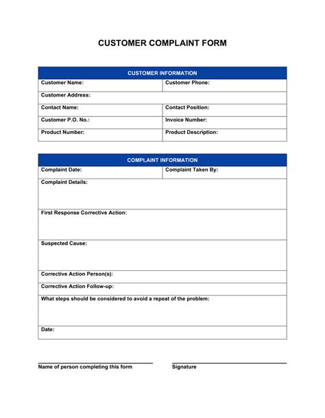 Complaint Management Excel Template