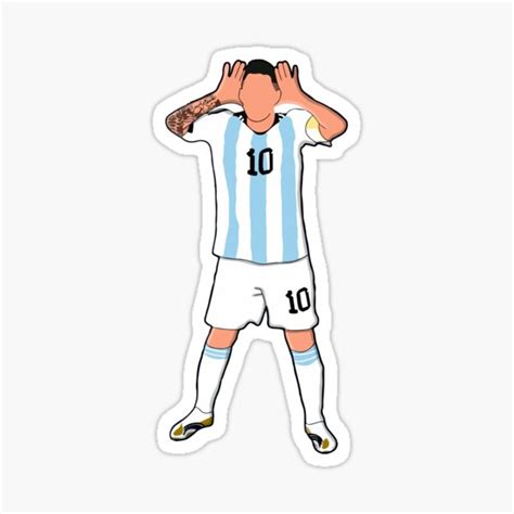 Pegatinas Messi Qatar 2022 Redbubble Messi Argentina Diy Stickers