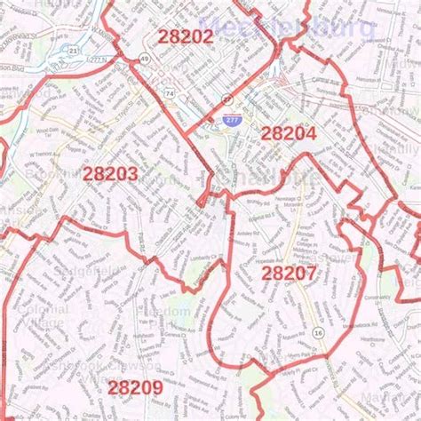 Charlotte Zip Code Map Vicky Jermaine