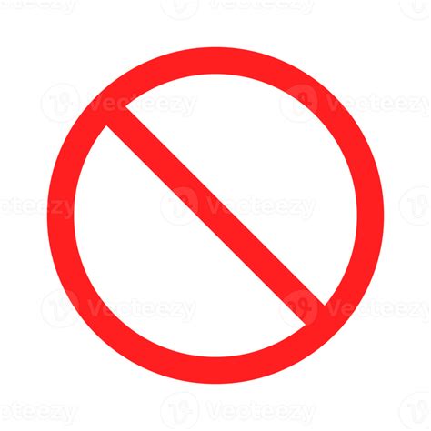 Prohibition Symbol Warning Is Prohibited From Entering Circle Red