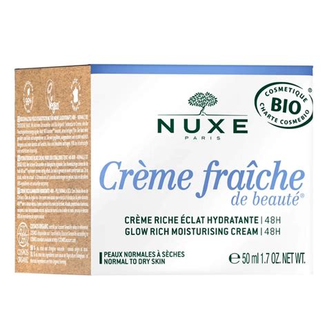 Nuxe Crème Fraiche de Beauté Crème Riche Eclat Hydratante 48H BIO