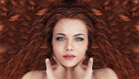 Wallpaper Face Women Redhead Long Hair Red Fashion Person Skin Head Girl Beauty Eye