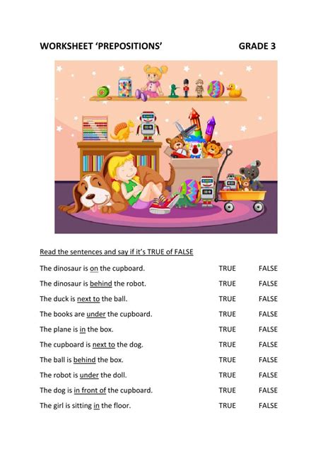 Prepositions Interactive Activity For Grade 3 Artofit