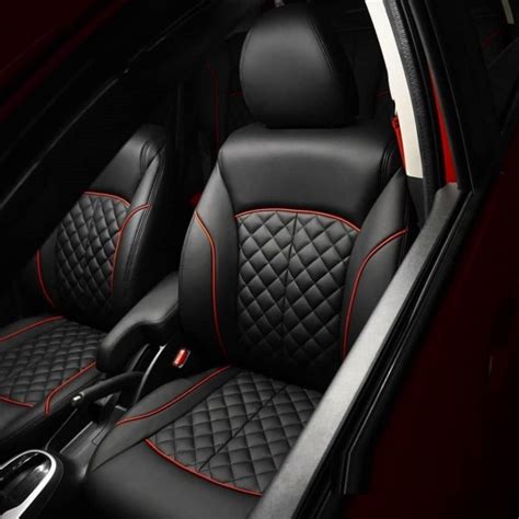 Buy RideoFrenzy Luxury Nappa Leather Car Seat Covers Kriscross Black