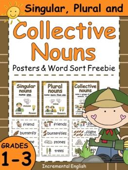 Singular Plural And Collective Nouns Posters FREEBIE By Incremental