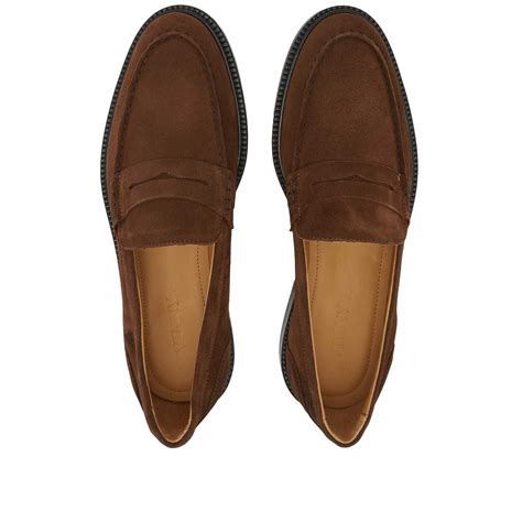 VINNYs Men S VINNY S Townee Penny Loafer In Brown Suede VINNYs