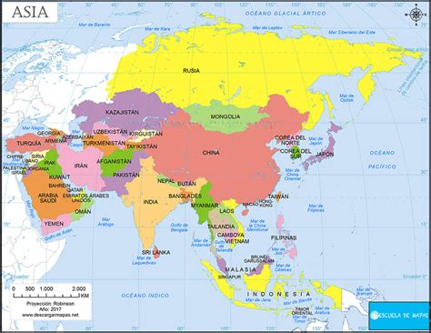 Mapas de Asia características país y capitales escuela de mapas