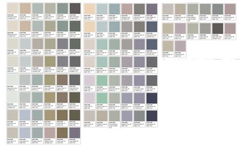 Pantone Color Chart Grey