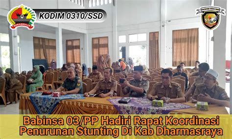Guna Mewujudkan Wilayah Bebas Stunting Babinsa Pp Hadiri Rapat