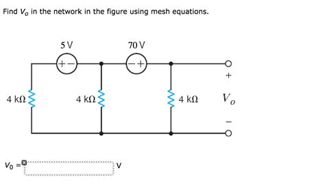 Solved Find Vo In The Network In The Figure Using Mesh Chegg