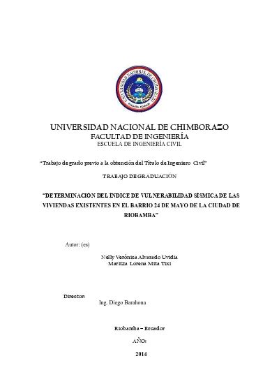 Determinación del índice de vulnerabilidad sísmica de las viviendas