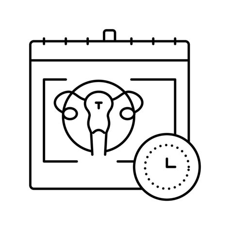 Ovulation Woman Line Icon Vector Illustration 19558315 Vector Art At