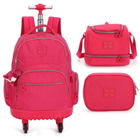 Mochila Escolar Rodinhas 360º Up4you Prática Completa