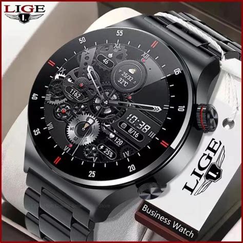 LIGE Watch For Mens ECG PPG Bluetooth Call Sports Bracelet Waterproof
