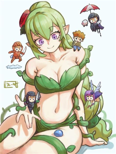 Dryad And Guide Terraria Drawn By Artagoneztic Danbooru