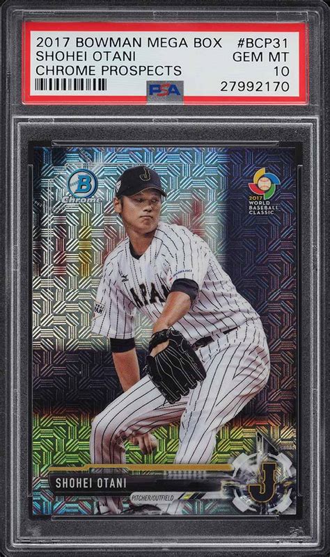 2017 Bowman Chrome Mega Box Shohei Ohtani ROOKIE BCP31 PSA 10 GEM MINT