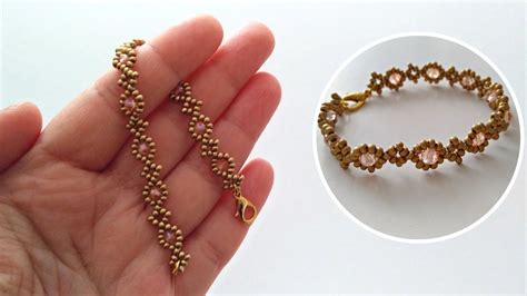 Kum boncuk ve kristal boncuktan kolay bileklik yapımı Beaded bracelet