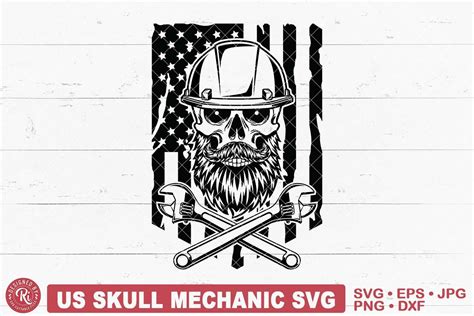 Art Collectibles Digital US Mechanic Svg Mechanic Png Patriotic