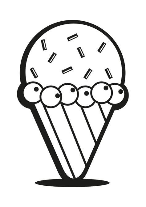 Dibujo Para Colorear Un Cono Helado Kawaii Ice Cream Cone Kawaii