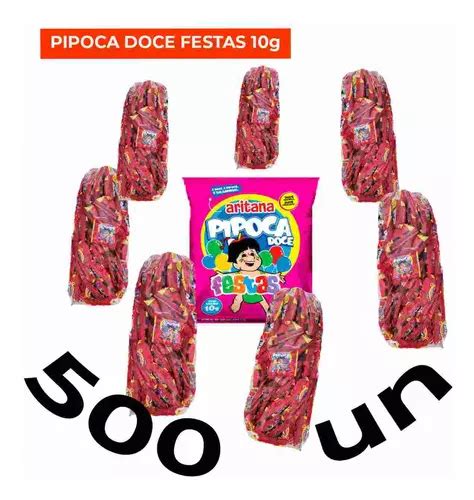 Pipoca Doce Aritana Festas10g Kit 500 Unidades Frete grátis