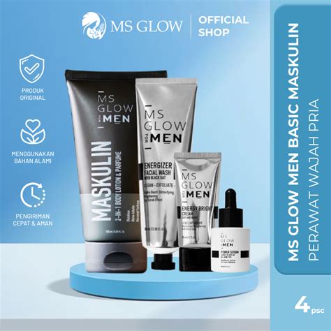 Jual MS Glow Men Paket Dan Satuan Basic Maskulin Original Skincare Pria