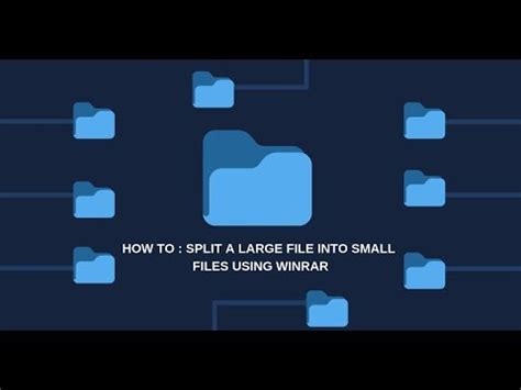 How To Split A Large File Into Small Files Using Winrar Youtube