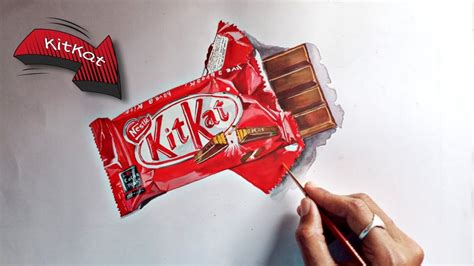 How To Draw A Chocolate Kitkat Realistic D Drawing Tutorial For