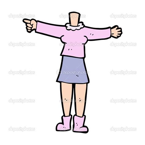 Headless Girl Cartoon Stock Vector Lineartestpilot 36257521