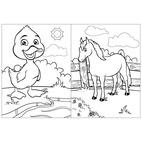 Livro De Colorir Animais Da Fazenda Blu Editora