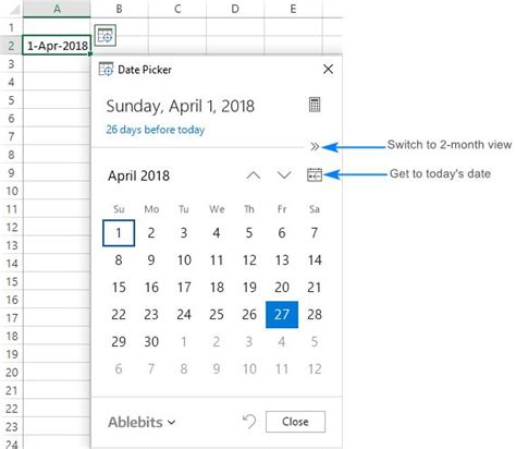 How To Insert Calendar In Excel Date Picker Printable Calendar Template