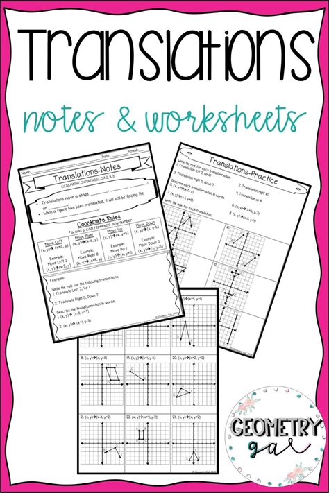 write a rule to describe each transformation geometry