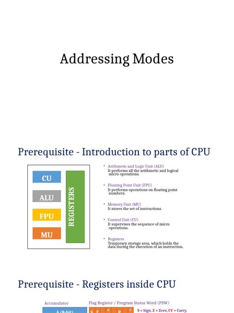 addressing modes pdf central processing unit computer science
