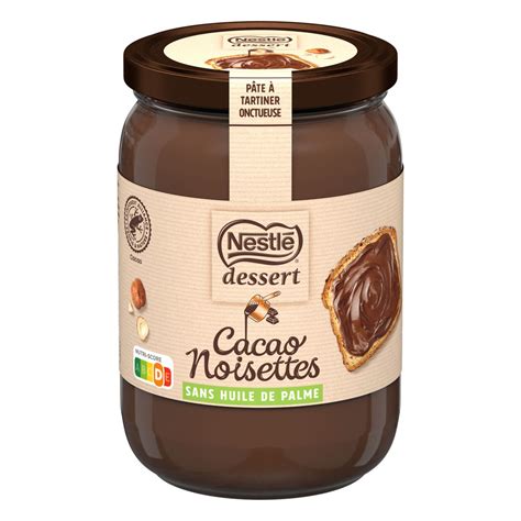 NESTLE DESSERT Pâte à tartiner chocolat noisette sans huile de palme