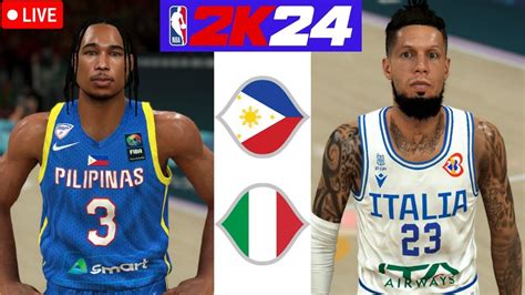 Paris Olympic 2024 GILAS PILIPINAS Vs ITALY Fiba2k Nba2k YouTube