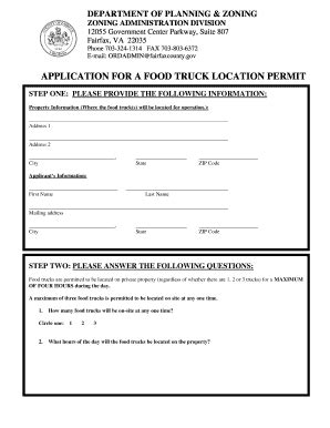 Fairfax County Food Truck Permit Fill Online Printable Fillable