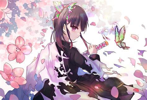Kanao Tsuyuri Hd Wallpaper Demon Slayer Kimetsu No Yaiba Anime By