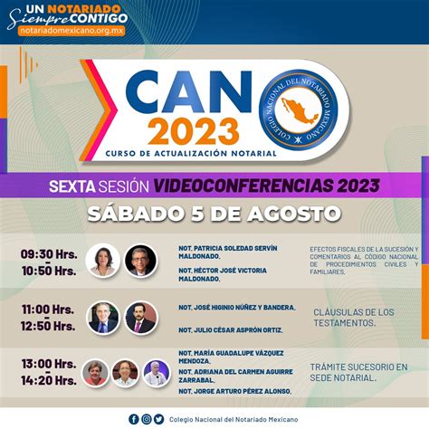 Notariado Mexicano on Twitter El sábado 5 de agosto tenemos una cita