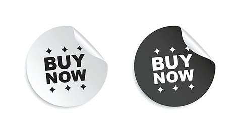 Vector Illustration Of A Buy Now Sticker Label On A Separate Background