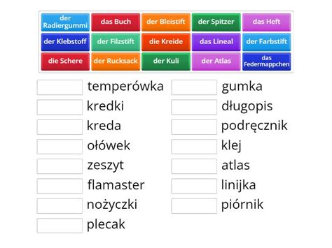 Przybory Szkolne Match Up