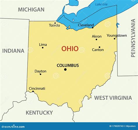 Ohio Vector State Of USA Stock Vector Illustration Of America