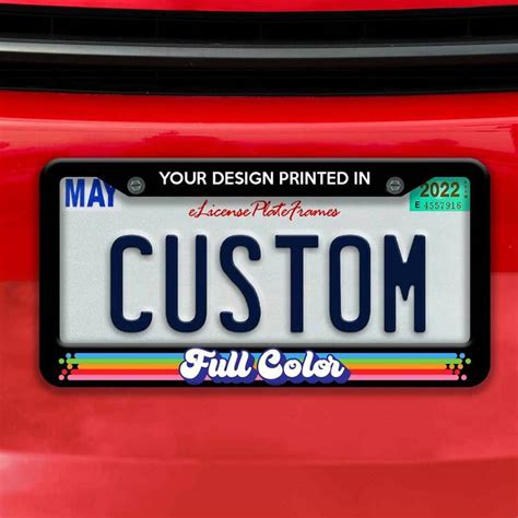 Custom Full Color License Plate Frames Free Shipping
