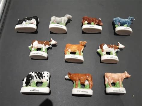 SERIE COMPLETE FEVES Les Races De Vaches Brillantes Neuve EUR 12 00
