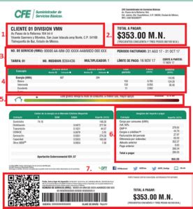 Explicación del recibo de luz al Detalle