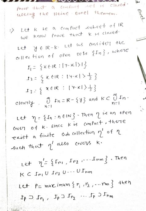 prove that a compact set is closed using the heine borel theorem wizedu