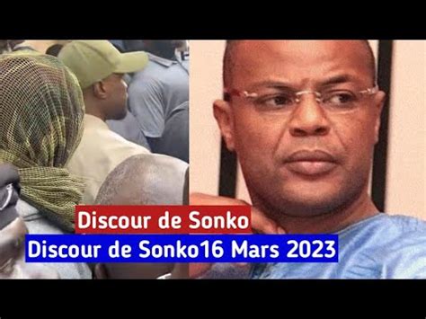 le discour de Ousmane Sonko avant le départ vers son procès avec Mame