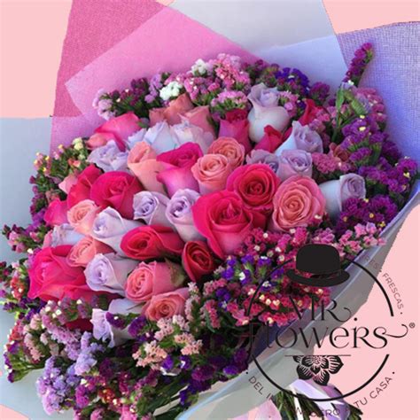 Ramo de 24 Rosas Pastel Florería by Mr Flowers