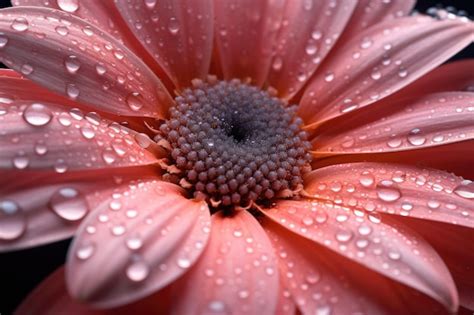 Premium AI Image A Pink Flower With Water Droplets On It