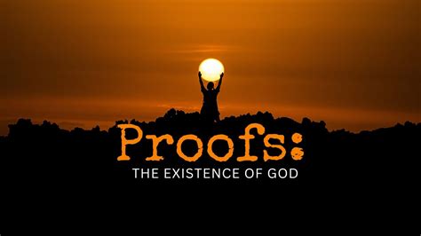 Proofs The Existence Of God YouTube