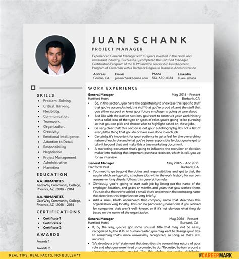 Ats Friendly Resume Template Free Remotepc